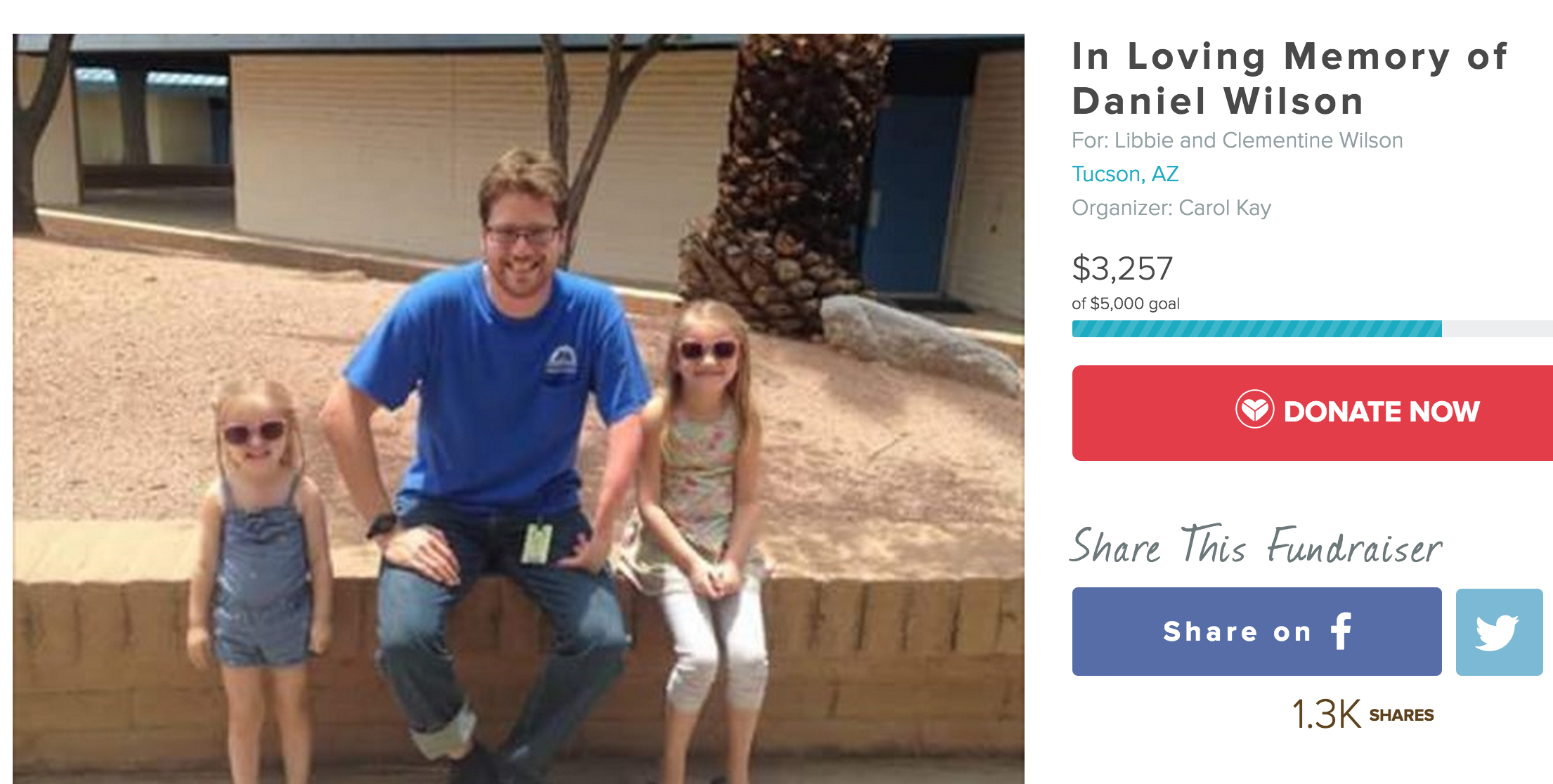 Donations sought for family of Daniel Wilson | Bicycle Tucson
